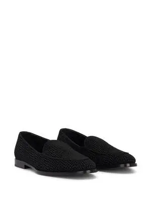Dolce & Gabbana Velvet Slippers - Black