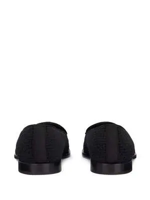 Dolce & Gabbana Velvet Slippers - Black