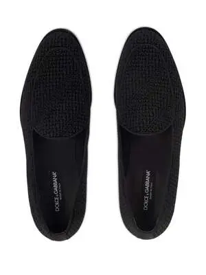 Dolce & Gabbana Velvet Slippers - Black