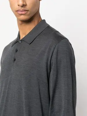 GOLDEN GOOSE Logo-patch Wool Polo Shirt