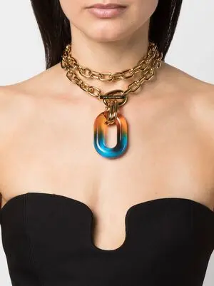 Rabanne Chain-link Pendant Necklace