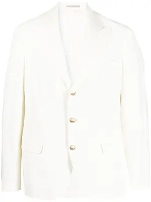 Brunello Cucinelli Single-breasted Linen Blazer - Neutrals