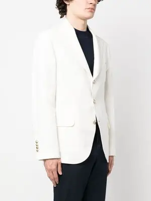 Brunello Cucinelli Single-breasted Linen Blazer