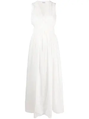 Brunello Cucinelli Sleeveless Gown With Ruched Detailing