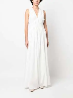 Brunello Cucinelli Sleeveless Gown With Ruched Detailing