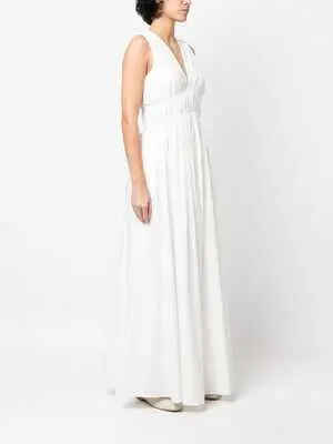 Brunello Cucinelli Sleeveless Gown With Ruched Detailing