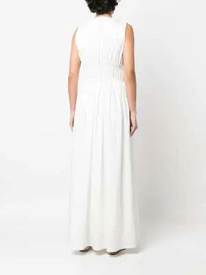 Brunello Cucinelli Sleeveless Gown With Ruched Detailing