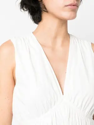 Brunello Cucinelli Sleeveless Gown With Ruched Detailing