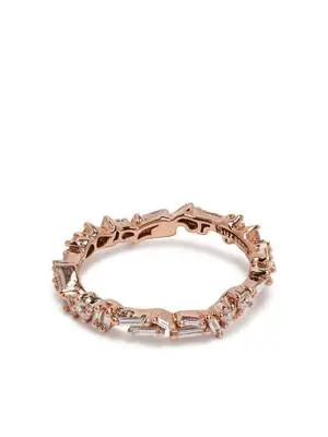SUZANNE KALAN 18kt Rose Diamond Firework Eternity Ring - Gold