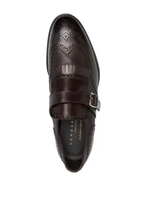 HENDERSON BARACCO Perforated Buckled Monk Shoes