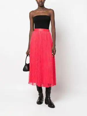 TWINSET Lace-trim Pleated Skirt