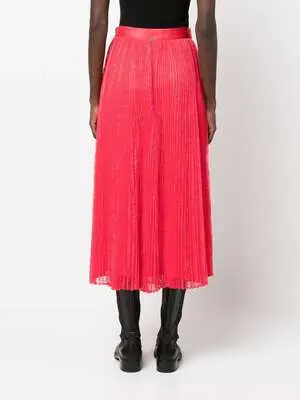 TWINSET Lace-trim Pleated Skirt