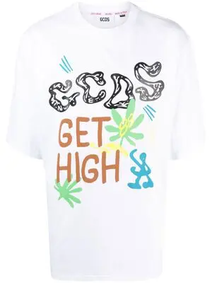 Gcds Logo-print Short-sleeve T-shirt - White