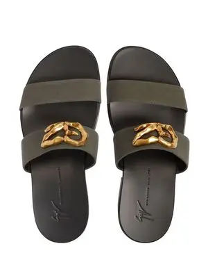 GIUSEPPE ZANOTTI Gregorie Logo-plaque Sandals