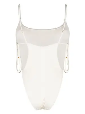 Blumarine Open Tie Side One-piece Swimsuit - White