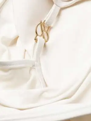 Blumarine Open Tie Side One-piece Swimsuit - White