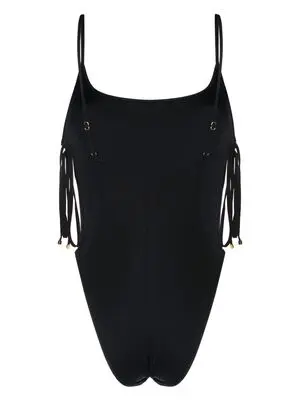 Blumarine Open Tie-side Swimsuit - Black