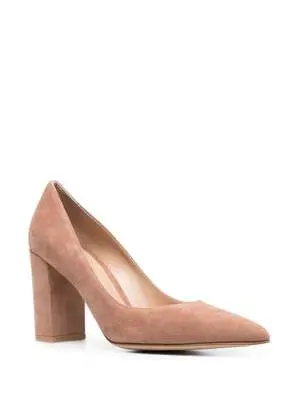 GIANVITO ROSSI Piper 85mm Pointed-toe Pumps - Neutrals