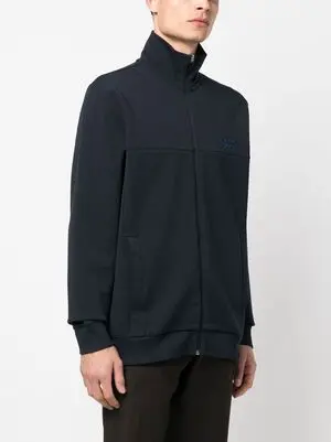 BOSS Logo Embroidered Zip Jacket