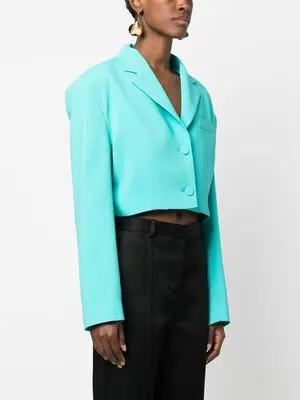 Giuseppe Di Morabito Notched-collar Cropped Blazer - Blue