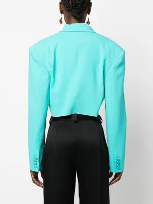 Giuseppe Di Morabito Notched-collar Cropped Blazer - Blue