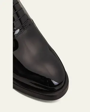 Brunello Cucinelli Patent Leather Oxford Shoes