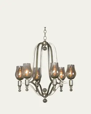 Studio M Mirabelle 6-light Chandelier - Silver Gold