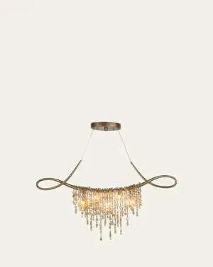 Studio M Cradle 5-light Linear Chandelier - Golden Silver