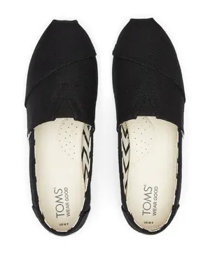 Toms Classic Alpargata Flats - Black/beige