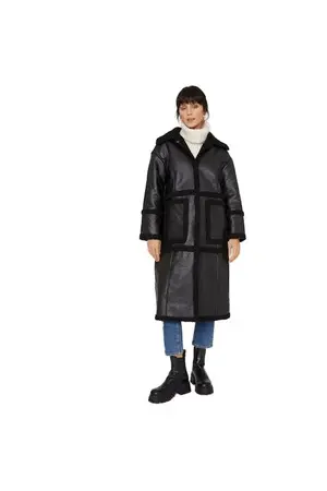 PRINCIPLES Womens/ladies Borg Coat - Black
