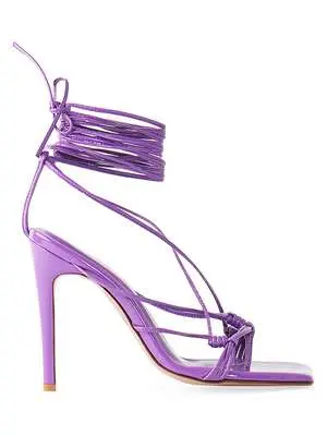 ANDREA WAZEN Women's Mandaloun Leather Wrap Sandals - Purple  - Purple