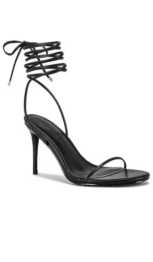 Femme La Barely There Lace Up Heel - Noir