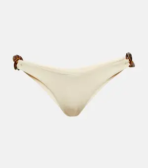 SAME Tortoise Chain Bikini Bottoms - White