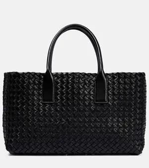 Bottega Veneta Cabat Small Leather Tote - Black