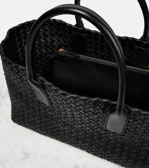 Bottega Veneta Cabat Small Leather Tote - Black