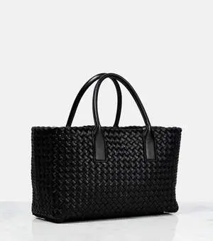 Bottega Veneta Cabat Small Leather Tote - Black