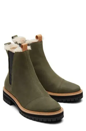 Toms Dakota Faux Fur Lined Chelsea Boot