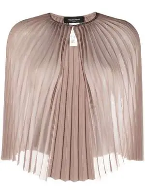 Fabiana Filippi Stud-embellished Pleated Cape