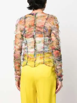 Viktor & Rolf Sheer Floral Print Blouse