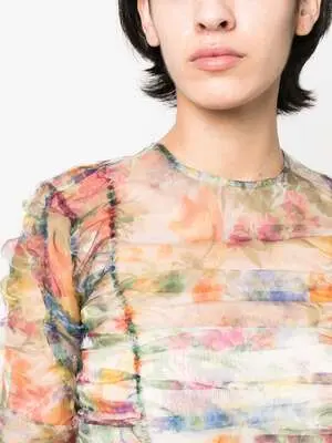 Viktor & Rolf Sheer Floral Print Blouse