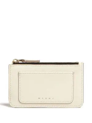 Marni Logo-print Leather Card Case - White