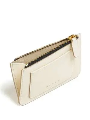 Marni Logo-print Leather Card Case - White