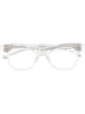 Matsuda Wayfarer-frame Optical Glasses - White