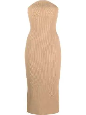 Khaite Ribbed Bodycon Midi Dress