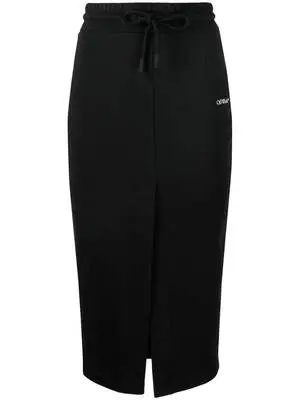 Off-White Drawstring Pencil Skirt