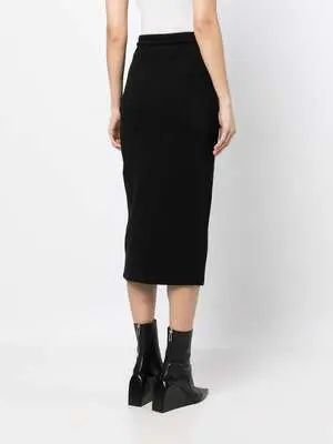 Off-White Drawstring Pencil Skirt