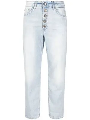 DONDUP Mid-rise Cropped Jeans - Blue