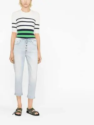 DONDUP Mid-rise Cropped Jeans - Blue