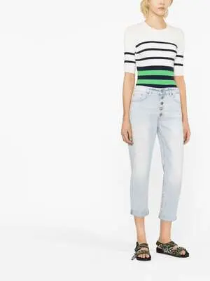 DONDUP Mid-rise Cropped Jeans - Blue