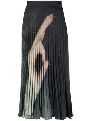 MAISON MARGIELA High-waisted Pleated Skirt